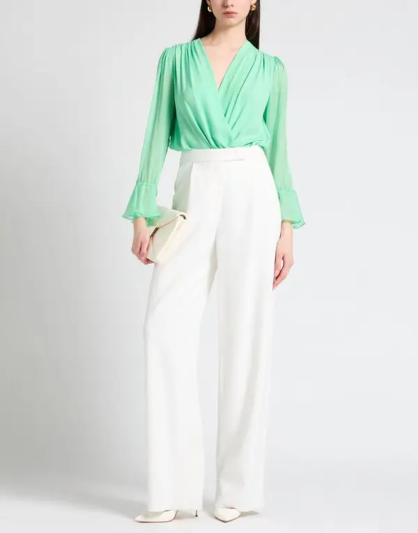 Pinko Draped V-neck Long Sleeve Bodysuit
