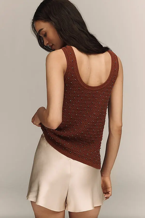 Sanctuary Embellished Sweater Tank Top