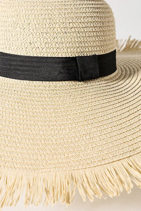 LUCKY ZONE Frayed Brim Sun Hat