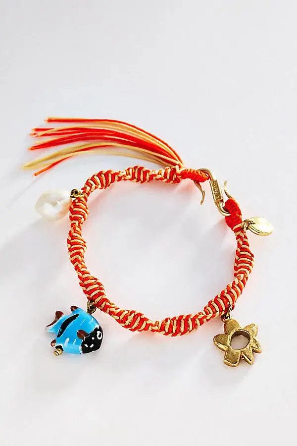 ALEMAIS Calypso Macrame Charm Bracelet - Multi