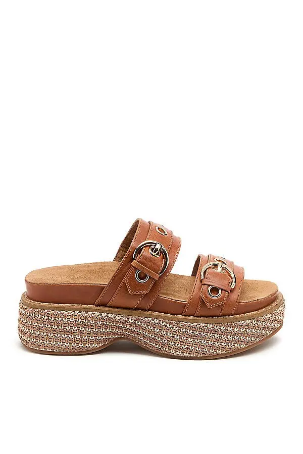 KELSI DAGGER BROOKLYN Penny Platform Slides - Tan