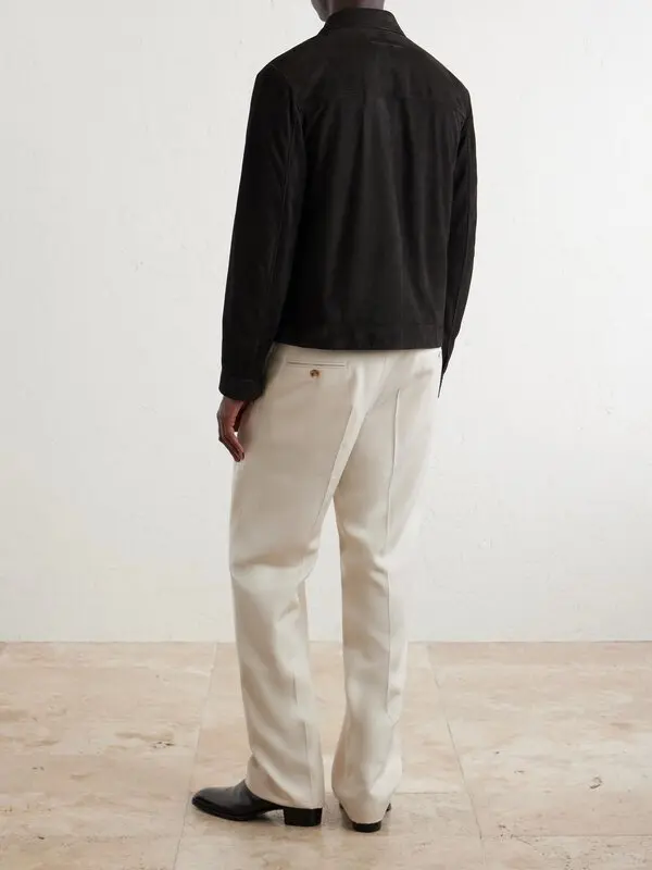 Zegna Suede Zip-up Blouson Jacket