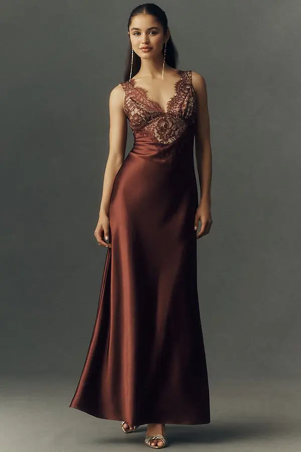 Bardot Torie Lace Slip Maxi Dress