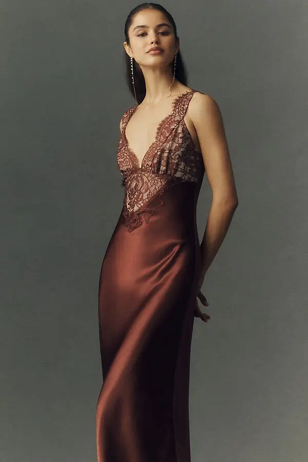Bardot Torie Lace Slip Maxi Dress