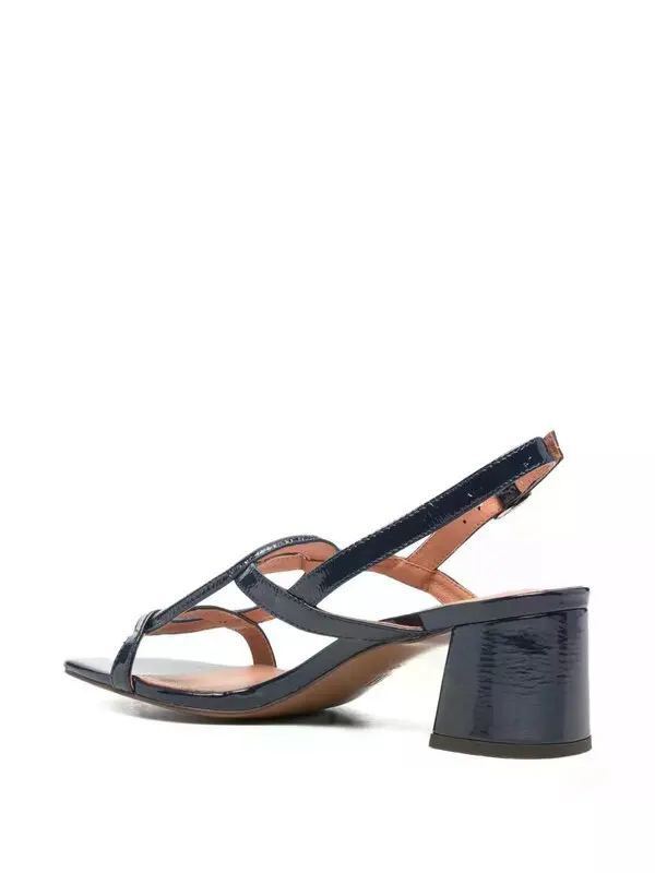 BIBI LOU Patent Leather Slingback Sandals - Blue