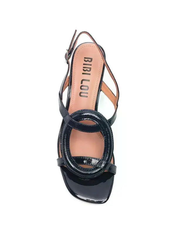 BIBI LOU Patent Leather Slingback Sandals - Blue