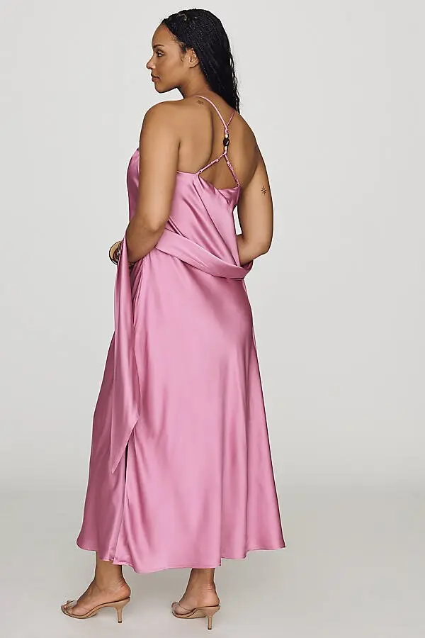 Maeve Scarf Midi Slip Dress - Crocus