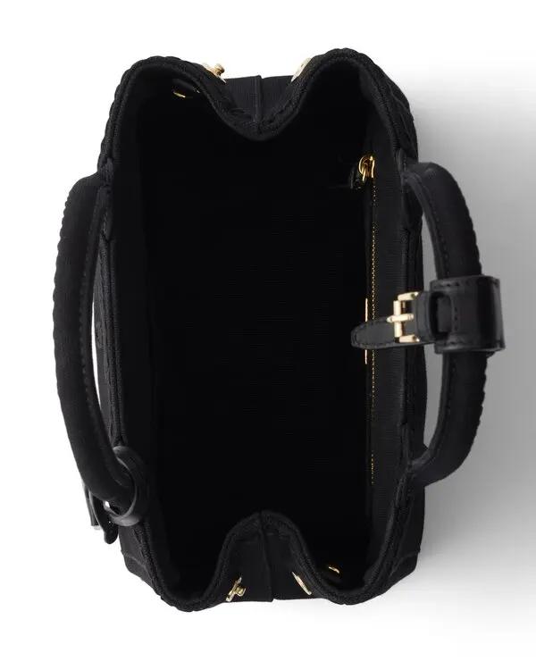 Prada Jardinière Cotton Canvas Mini-bag - Black