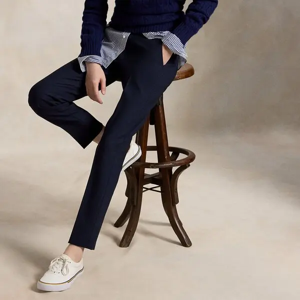 Ralph Lauren Stretch-wool Slim Fit Trousers - Rl Navy