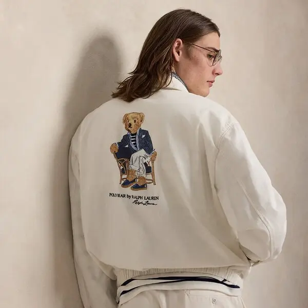 Ralph Lauren Polo Bear Twill Jacket - Paper White