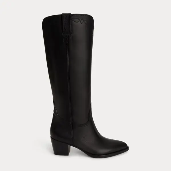 Ralph Lauren Harpher Calfskin Tall Boots