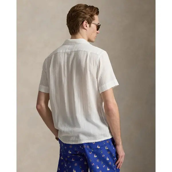 Ralph Lauren Classic Fit Basket-weave Camp Shirt