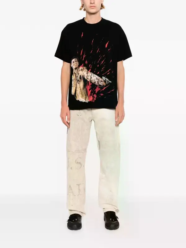 WARREN LOTAS Graphic Print Jeans