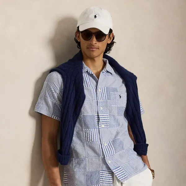 Ralph Lauren Classic Fit Patchwork Seersucker Shirt