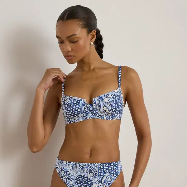 Ralph Lauren Geometric Print High-leg Bikini Bottom - Multi