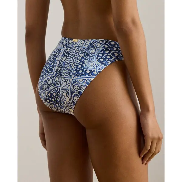 Ralph Lauren Geometric Print High-leg Bikini Bottom