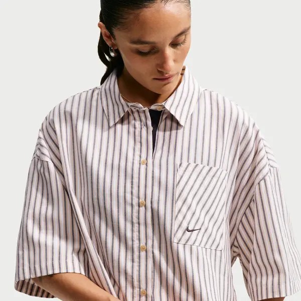 Nike Chill Poplin Oversized Striped Top