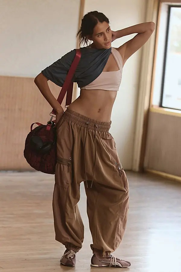 Free People Sunrise Harem Pants - Hickory