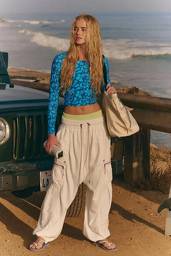 Free People Sunrise Harem Pants - Ivory
