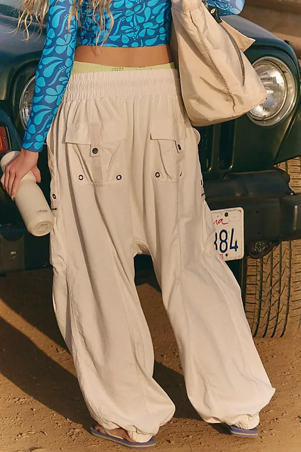Free People Sunrise Harem Pants - Ivory