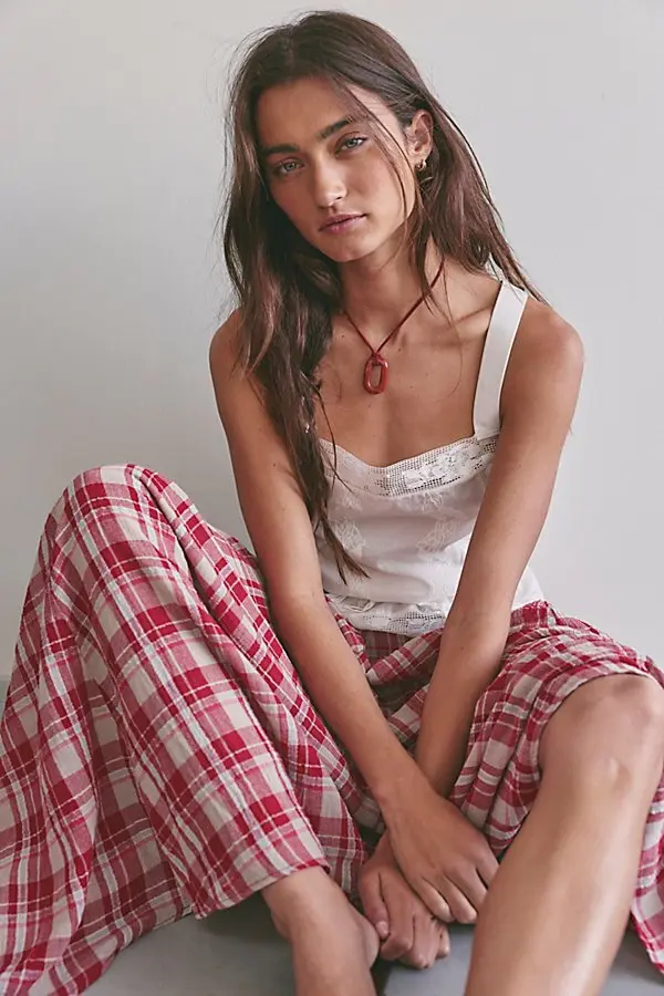 Free People Ives Maxi Skirt - Cherry Combo