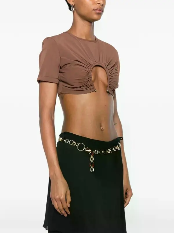 Christopher Esber U-prong Ruched Top - Brown