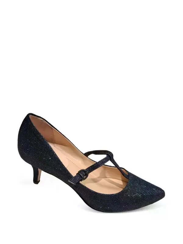 LA ROSE Glitter-effect T-bar Pumps - Blue