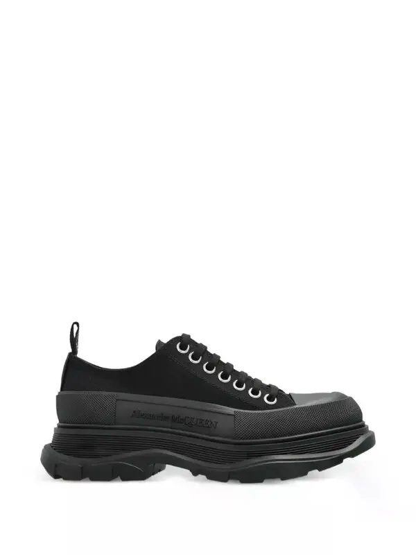 Alexander McQueen Tread Slick Lace-up Sneakers - Black