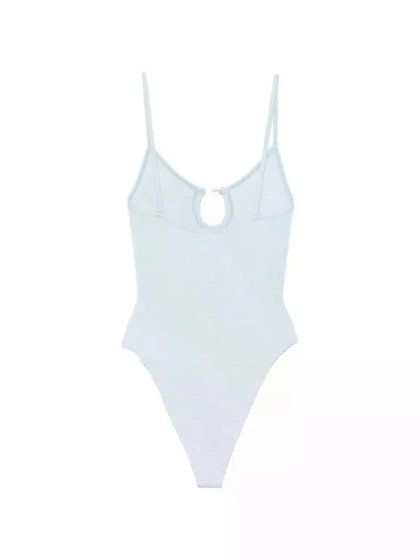 Hunza G Mia Crinkle-effect Cutout Swimsuit
