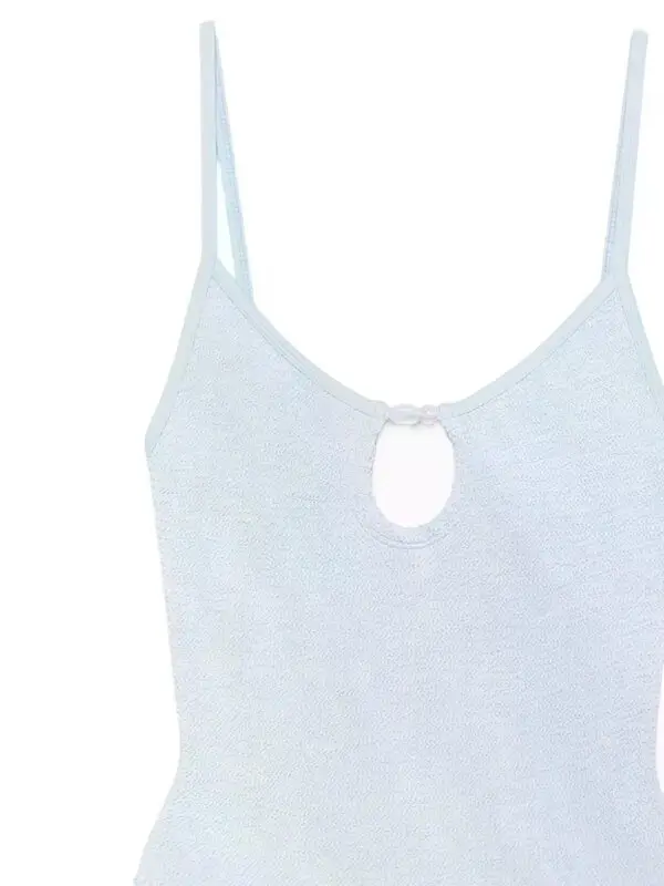 Hunza G Mia Crinkle-effect Cutout Swimsuit