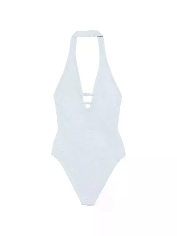 Hunza G Adriana Halterneck Swimsuit - Blue
