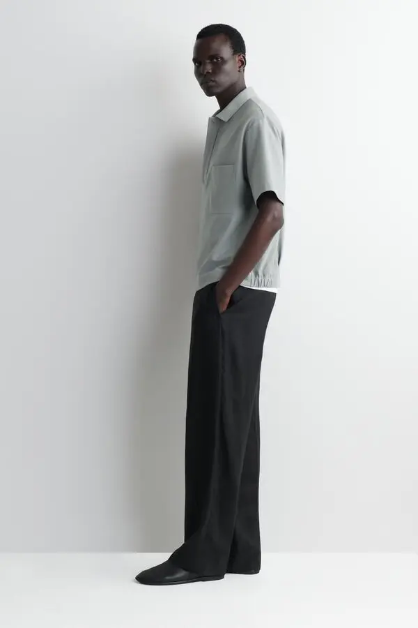 Cos Cotton-piqué Popover Shirt