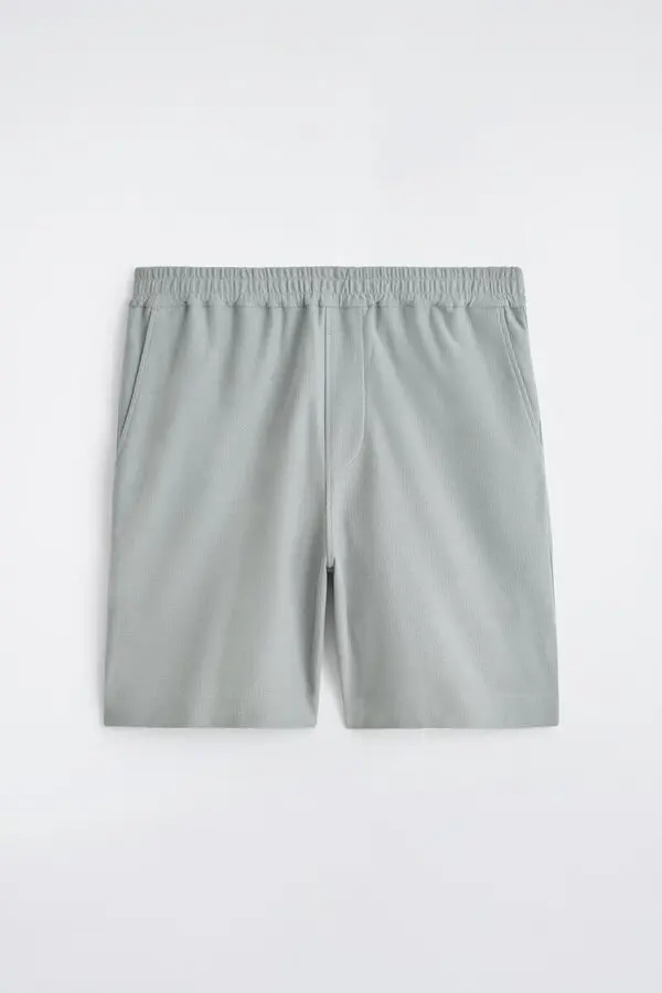 Cos Elasticized Cotton-piqué Shorts