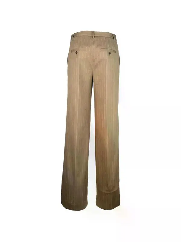 POST SCRIPTUM Beige Pinstripe Tailored Trousers