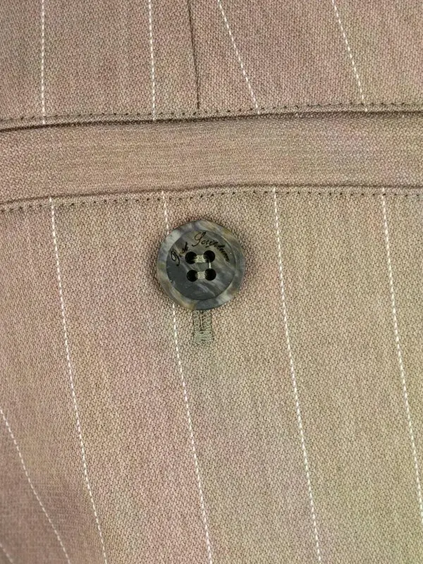 POST SCRIPTUM Beige Pinstripe Tailored Trousers