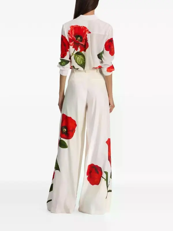 Alice + Olivia Blair Pleated Trousers - White