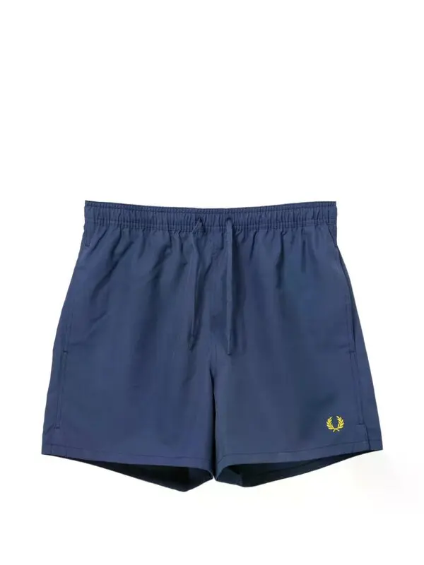 Fred Perry Embroidered Swim Shorts - Blue