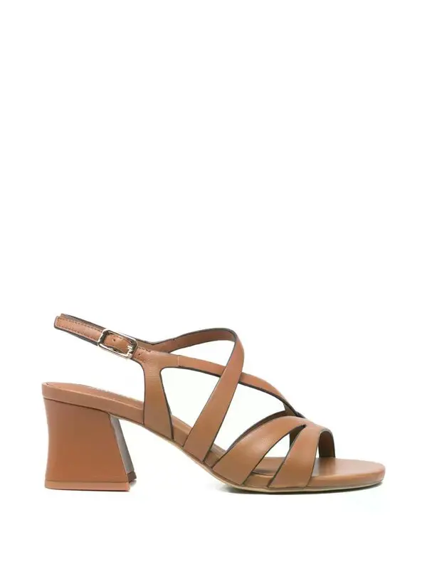 BRUNO PREMI Strappy Leather Sandals - Brown
