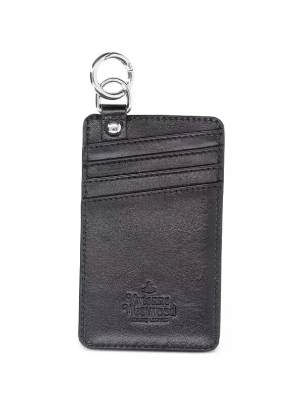 VIVIENNE WESTWOOD Logo-debossed Card Holder - Black