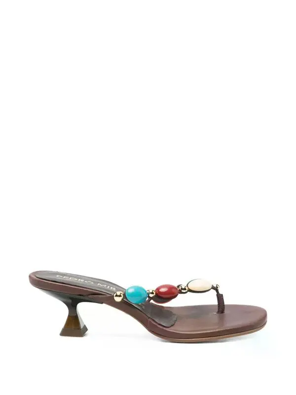 PEDRO MIRALLES Embellished Thong Sandals
