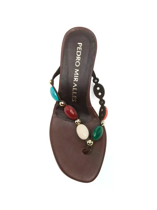 PEDRO MIRALLES Embellished Thong Sandals