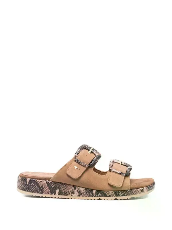 TAMARIS Snakeskin-effect Buckle-fastening Sandals
