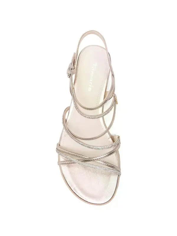 TAMARIS Crystal Embellished Metallic Effect Sandals
