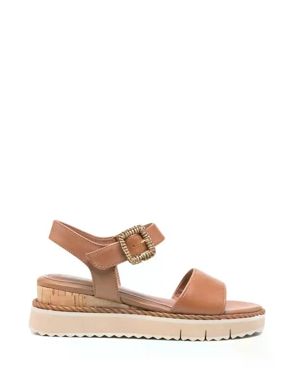 TAMARIS Platform Sandals With Buckle Fastening - Brown