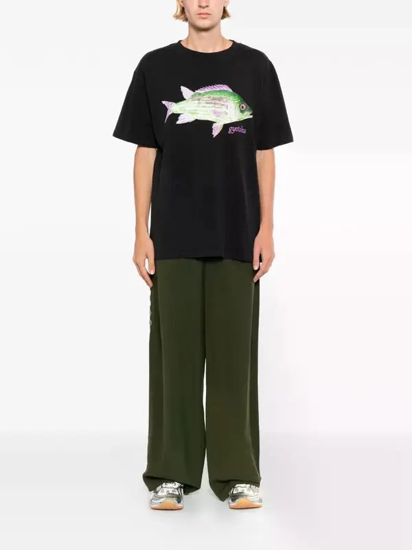 MELT Gyotaku-print Cotton T-shirt