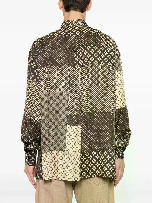 THE SHIRT Patchwork Geometric-print Shirt