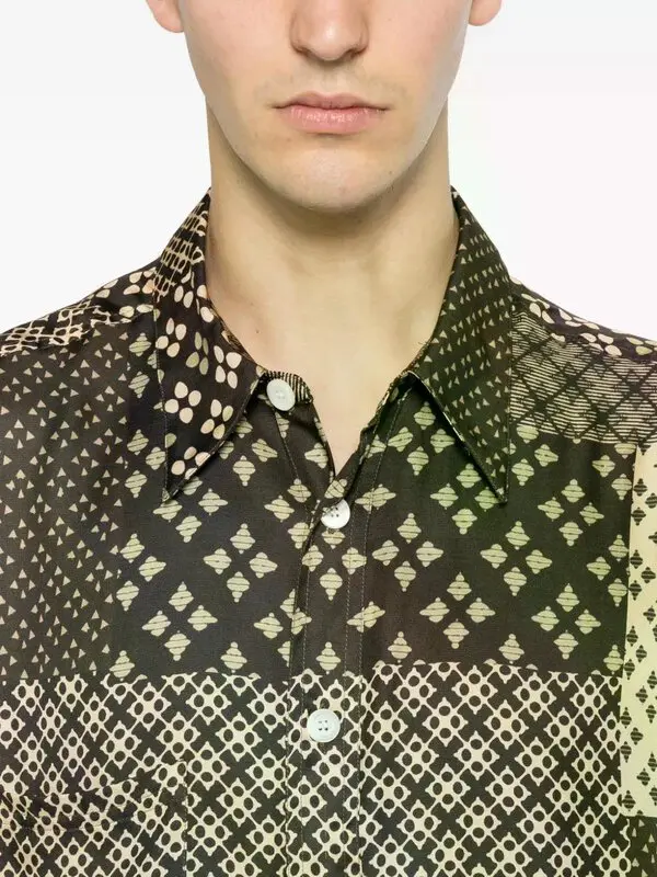 THE SHIRT Patchwork Geometric-print Shirt