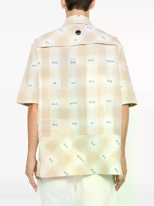 John Richmond Check-print Short-sleeve Shirt