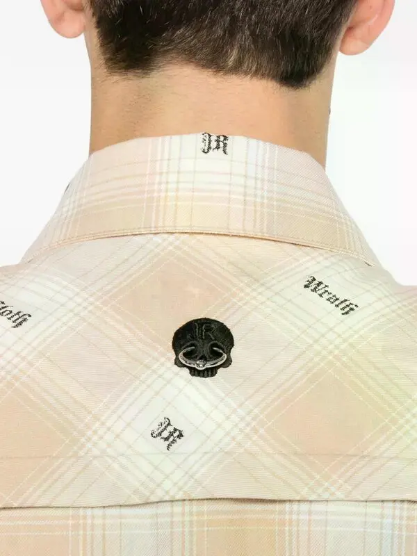 John Richmond Check-print Short-sleeve Shirt