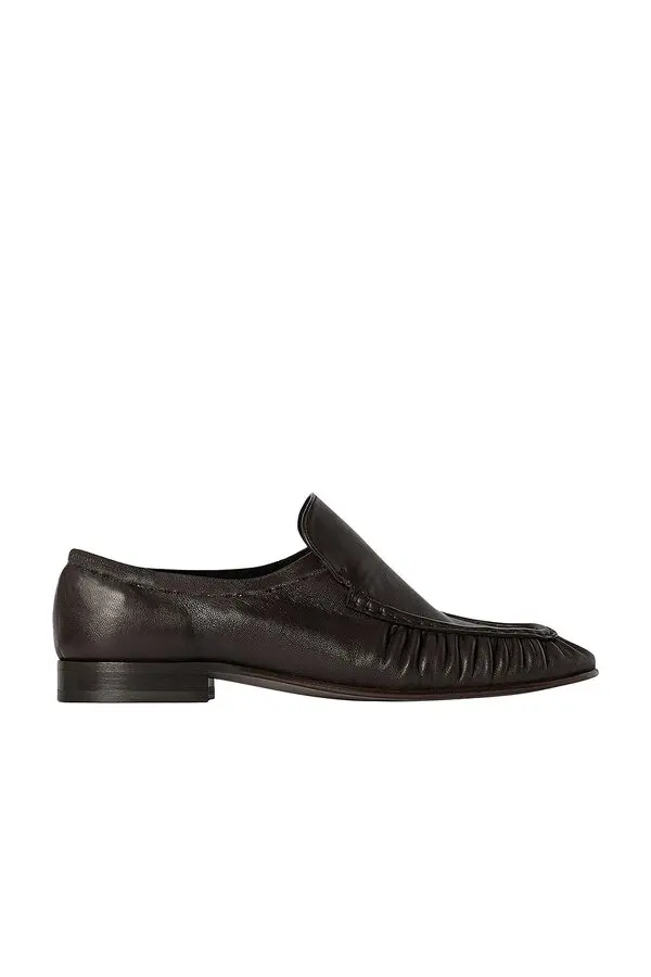 THE ROW Soft Moccasin Two Calfskin Leather Loafers
